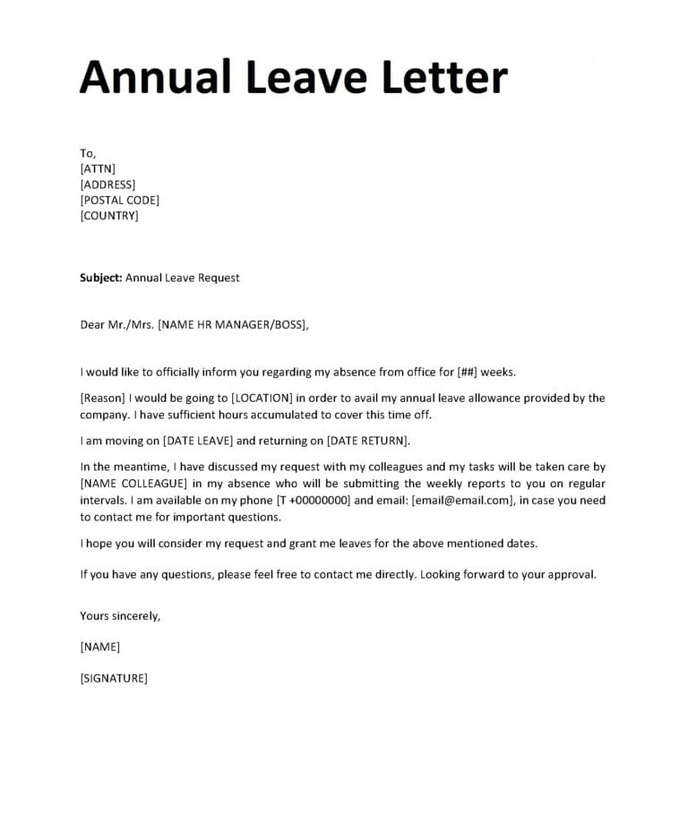 How to Write a Leave Letter Application | Knowledge Glow